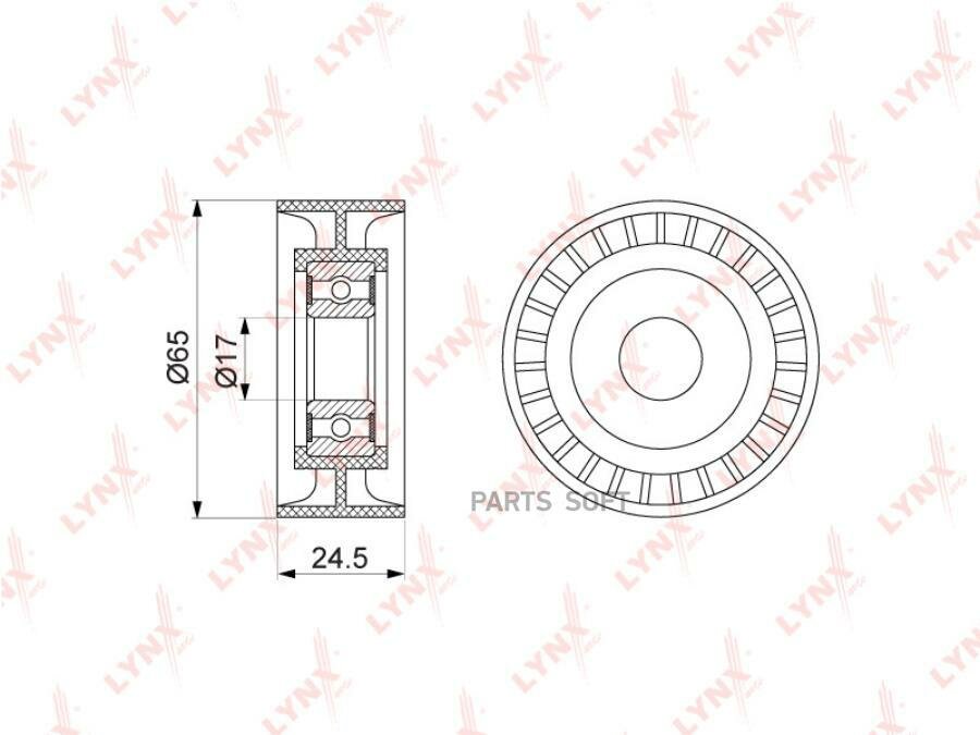 PB5139 LYNXAUTO PB-5139 Ролик натяжного механизма / приводной LYNXauto