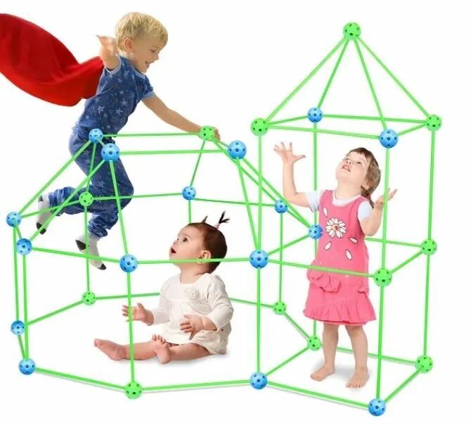 Детский объемный конструктор Build Your Own Den 3D / Создание объемных геометрических фигур