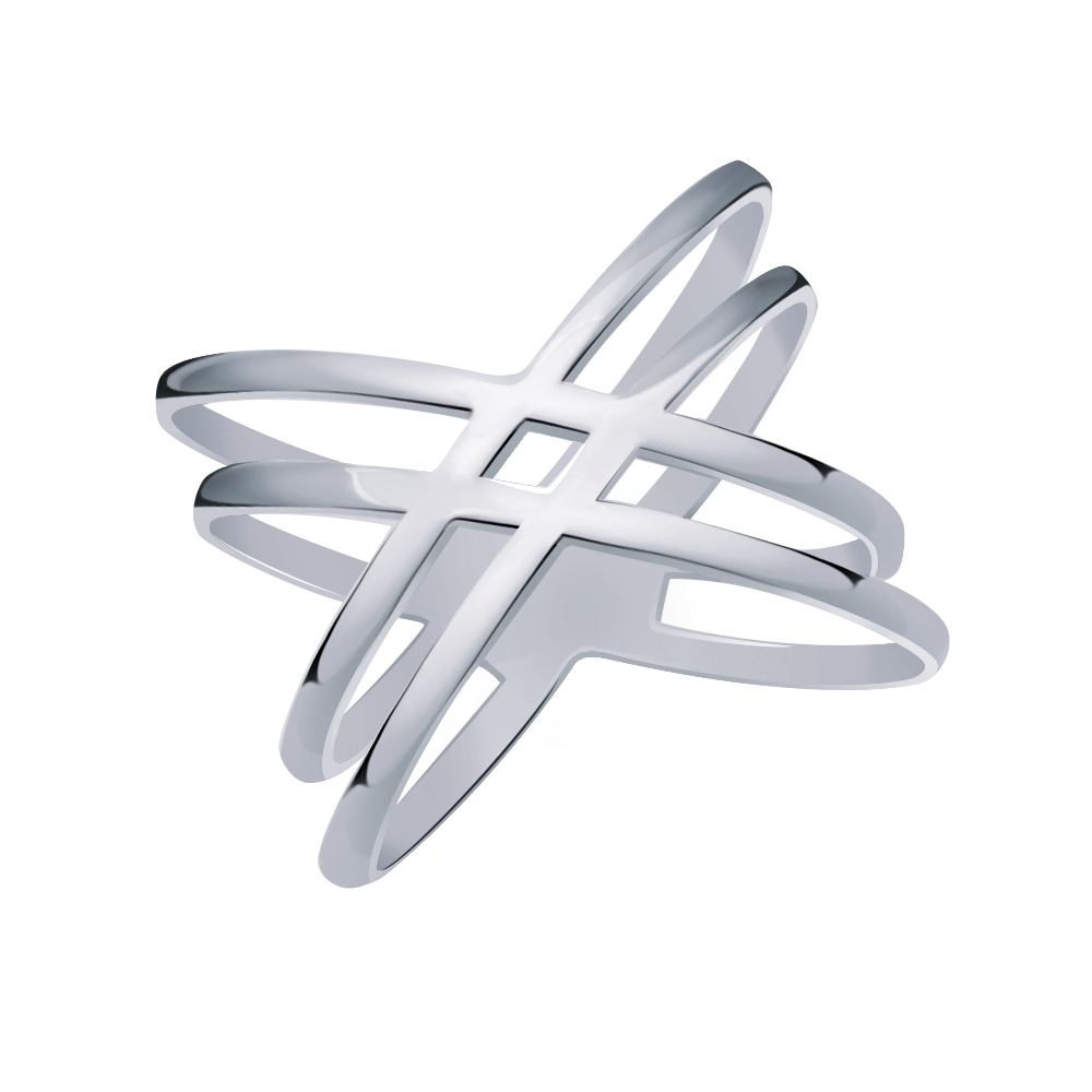 Кольцо широкое, серебро, 925 проба