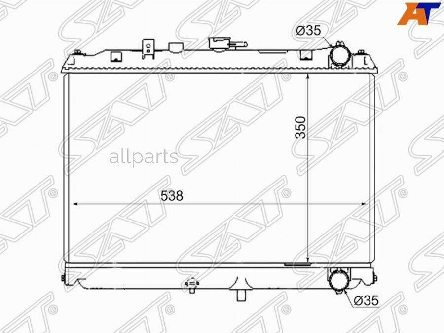 SAT NS0005-MT Радиатор Mitsubishi Delica 94-07 / Nissan Vanette 99-17