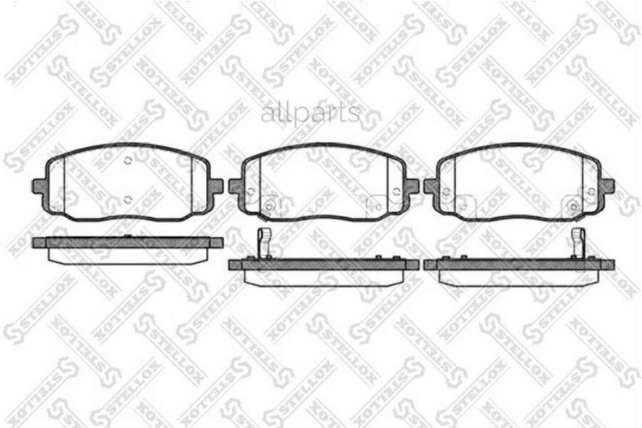 STELLOX 1144002SX 1133 02=D11154M-01=FDB1783 [5810107A10] ! колодки дисковые п.\ KIA Picanto 1.0/1.1D 04>
