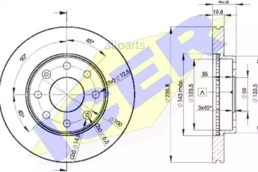 ICER 78BD4633-2 Диск тормозной