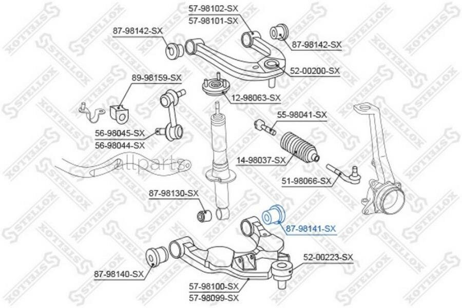 STELLOX 8798141SX сайлентблок рычага нижн. зад!\ Toyota Land Cruiser GRJ12#/KDJ12# 02>, JAC ST6/ST8