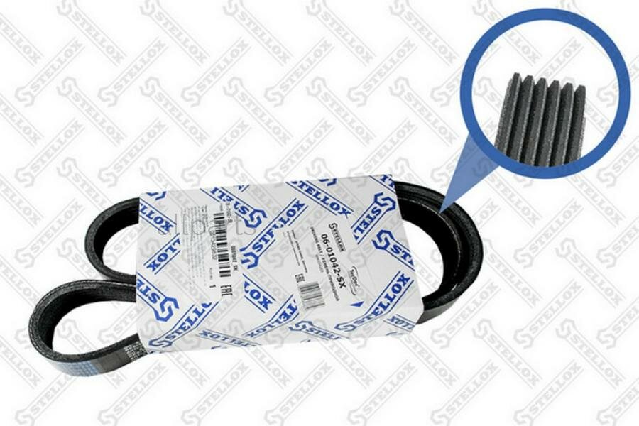 STELLOX 0601042SX ремень поликлиновой! 6PK1042EE\ Ford Focus 1.6 16V 98-04