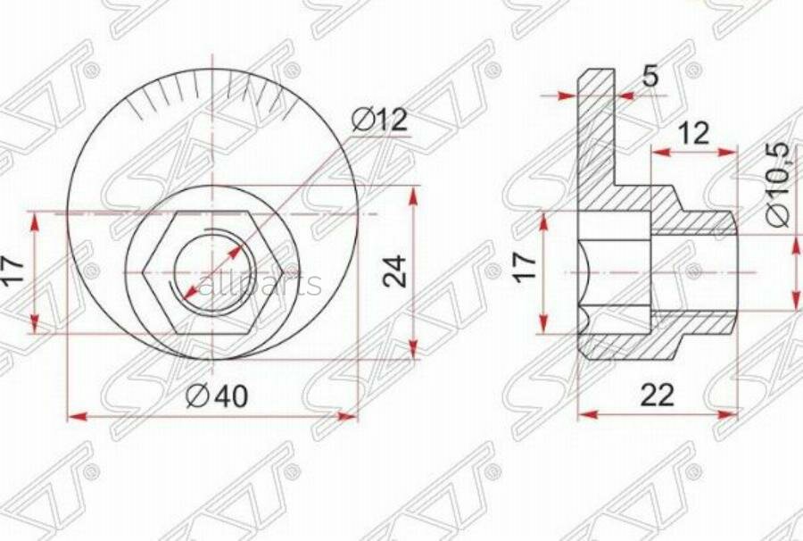SAT ST-48452-32030 Шайба эксцентрика Lexus RX 97-03 / Toyota Caldina 92-02