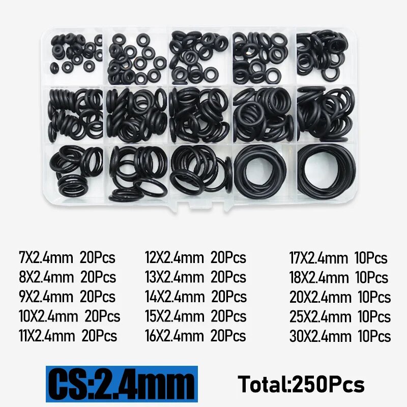 Комплект уплотнительных колец из нитрила CS 1.0 Oring Kit 2.4mm