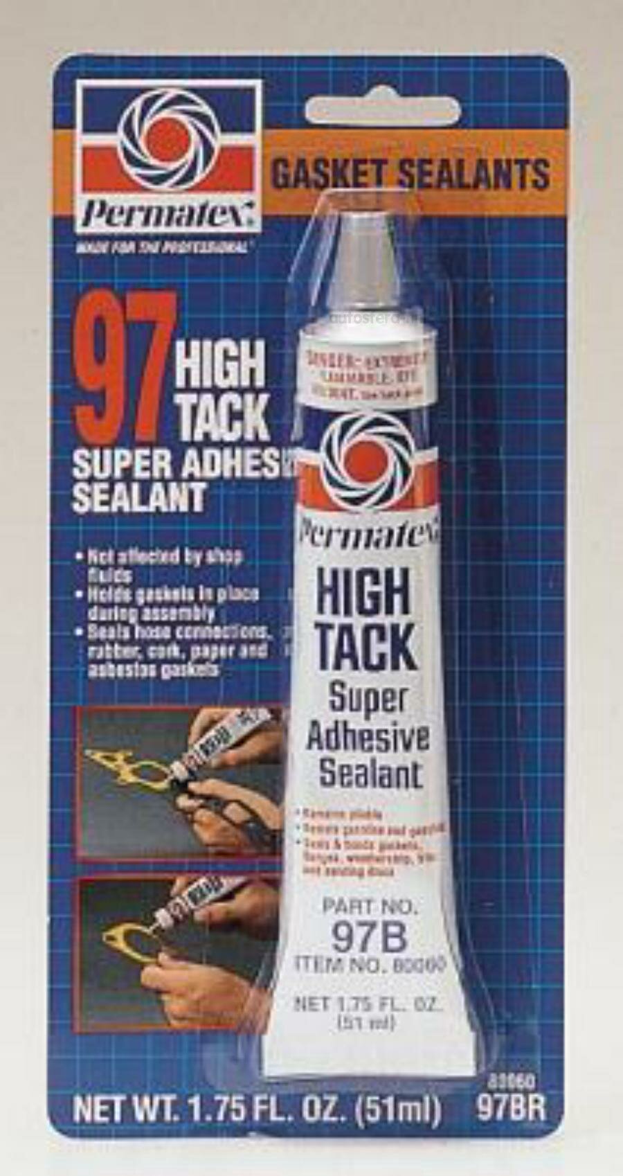 PERMATEX 80060 Герметик Клей-герметик для усилинеия прокладокХАЙ ТЭК Permatex High Tack Gasket Sealant 51 мл (блистер).