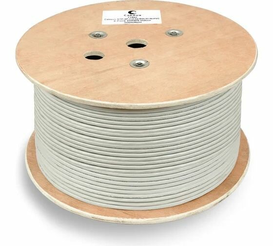 Кабель Cabeus витая пара, экранированная, категория 5e, 4 пары, многожильный SFTP-4P-Cat.5e-PATCH-GY