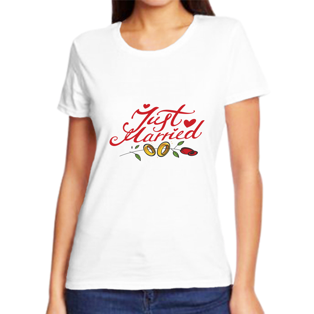 Футболка just married 7