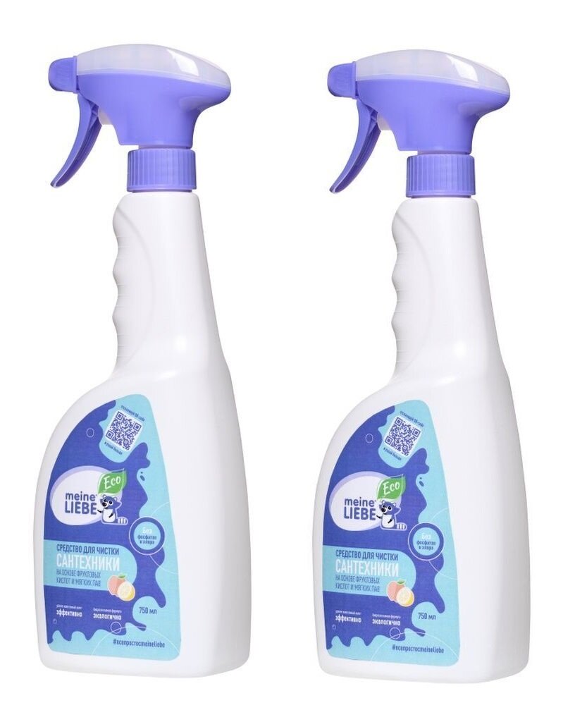 Чистящее средство Meine Liebe, для чистки сантехники, 750 мл, 2 шт.