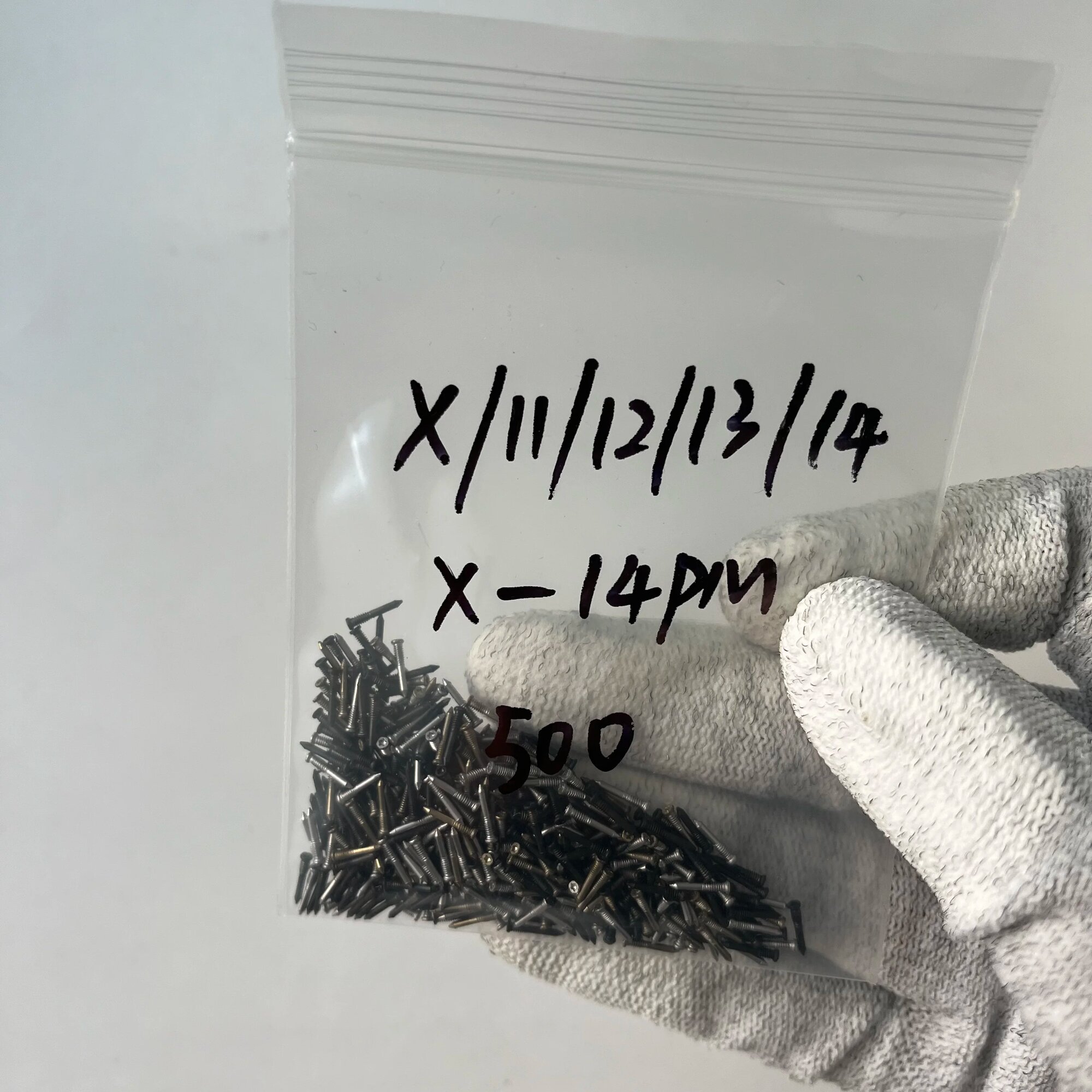 500 шт. нижние винты для iPhone 15 14 13 12 11 Pro X XR XS Max 7 8 6 6S док-станция Pentalobe винт запасные части замена X to 15PM Mix