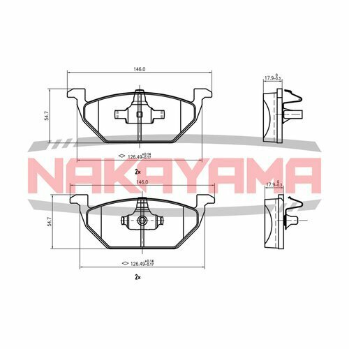 Колодки тормозные дисковые Nakayama hp8018ny