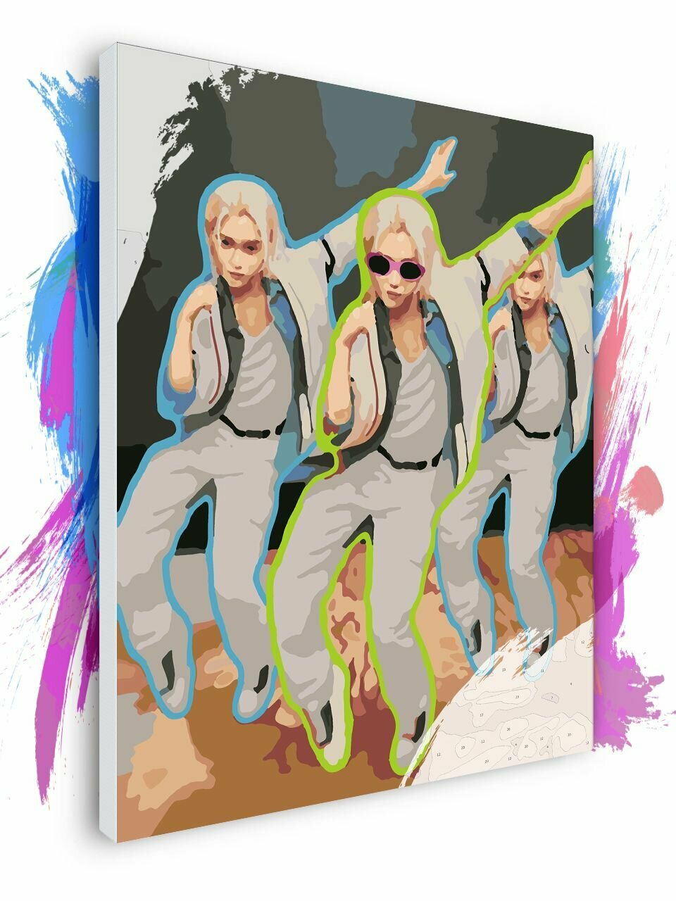 Картина по номерам на холсте Stray kids Felix TikTok, 50 х 60 см