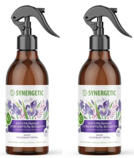 Освежитель воздуха Synergetic Ирис и розовый перец, 380 мл, 2 шт