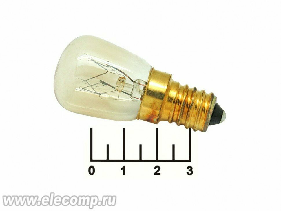 Лампа 220V 25W E14 для эл. плит (+300C)