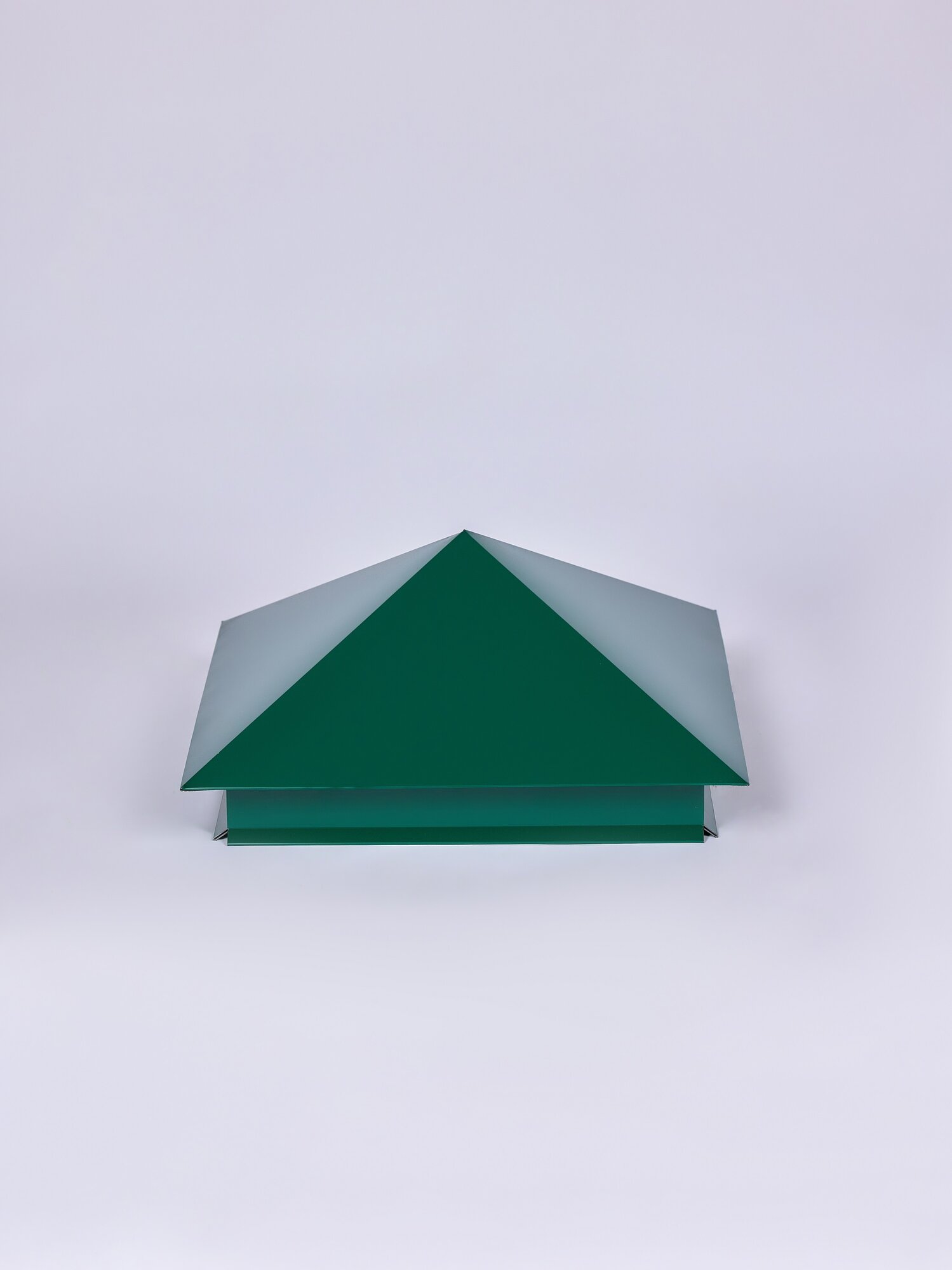 Металлический колпак на столб зеленый RAL 6005