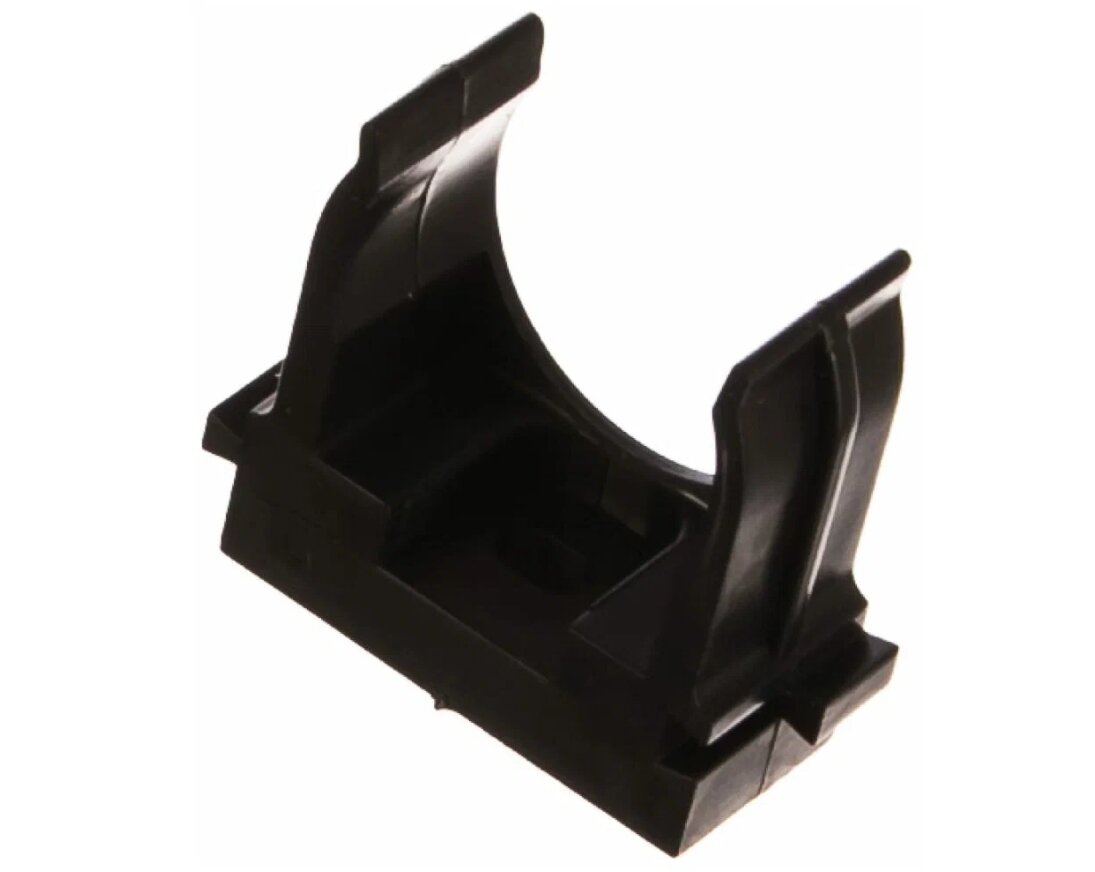 Крепеж-клипса для труб Промрукав из полистирола d25мм арт. PR.02725ч (черный)(100шт)