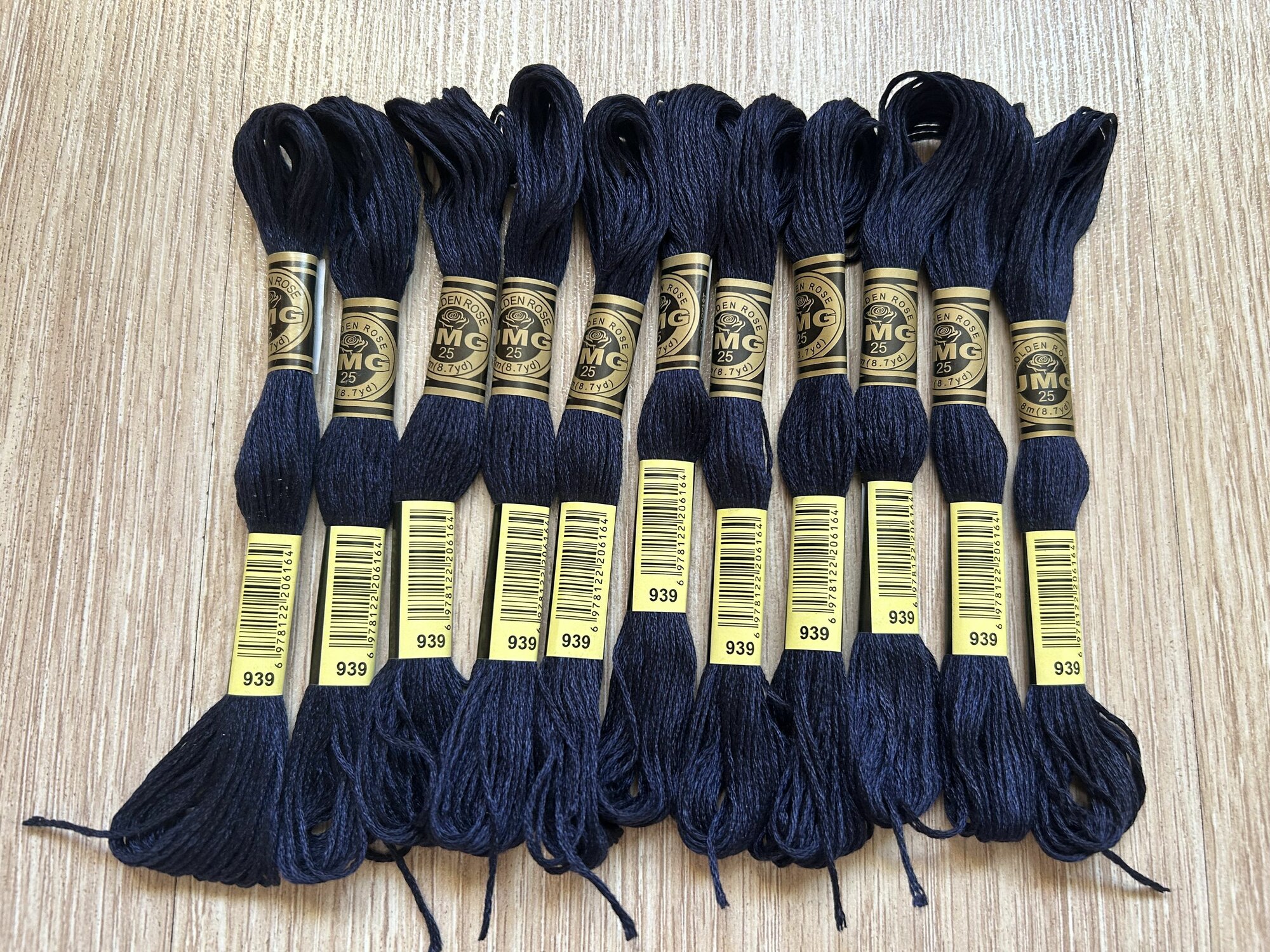 Нитки для вышивания JMC мулине (150-3866) 100% полиэфир 12 штук x 8 м