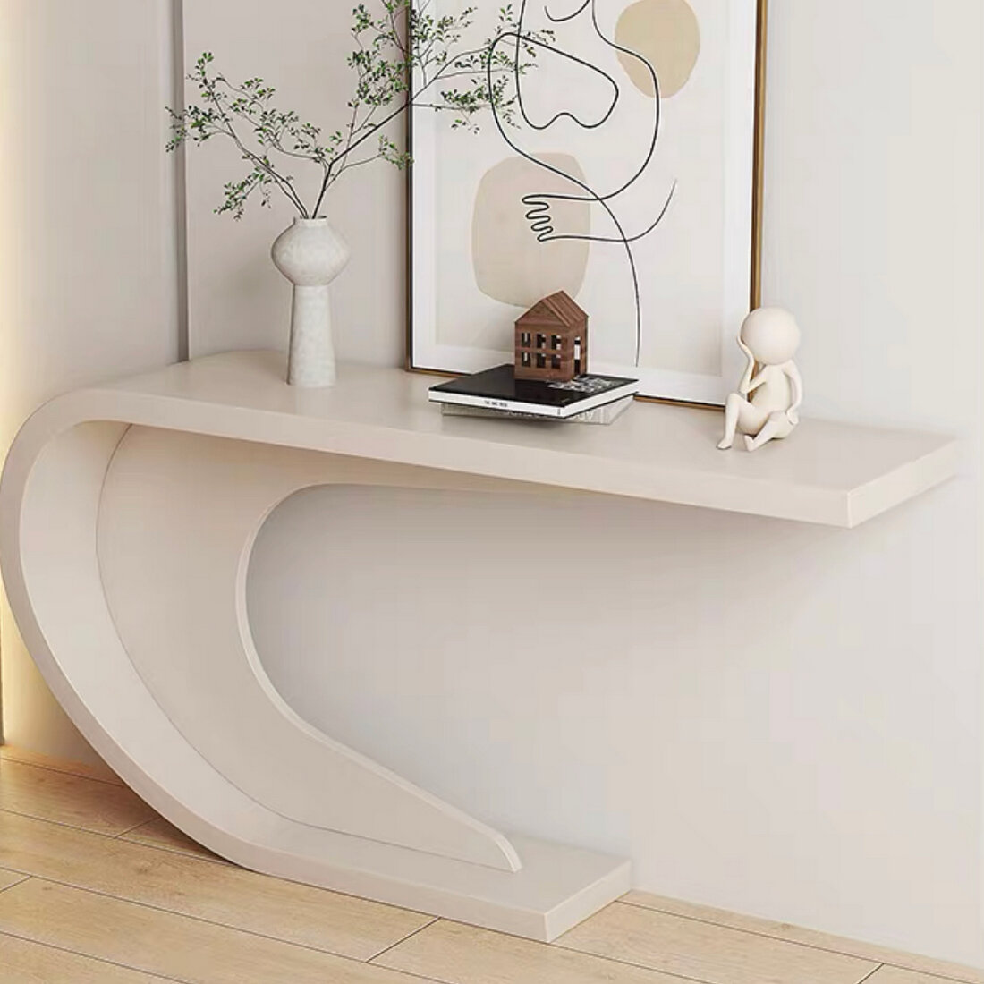 Современная консоль Coche (Цвет белый /140*30*75)