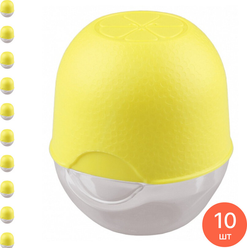 Контейнер для хранения продуктов Phibo для лимона полистирол прозрачный/желтый (комплект из 10 шт)