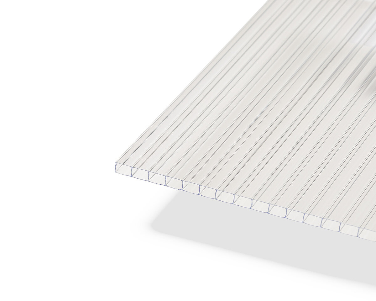 Сотовый поликарбонат Polygal КИВИ 4 мм прозрачный 2100*12000 мм