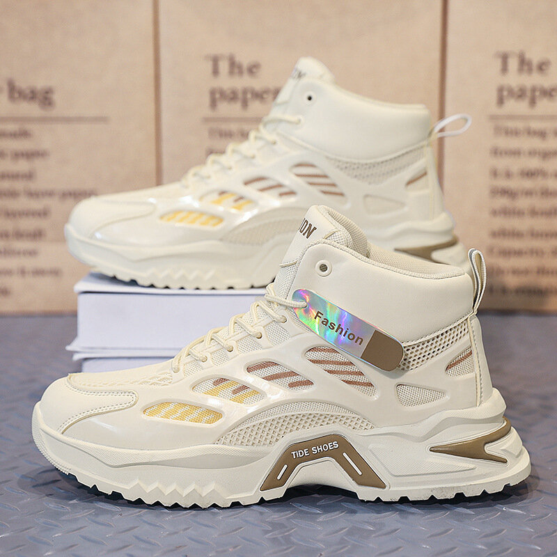 AIS Рабочая Обувь Мужчины Зимой Теплые Плюш Прочная Кожа/Beige