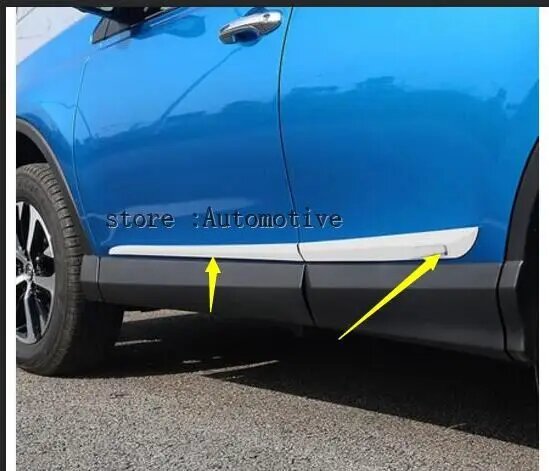 Аксессуары из нержавеющей стали, Формовочная крышка боковой двери, 4 шт. для Toyota rav4 2014 2015 2016 2017 2018