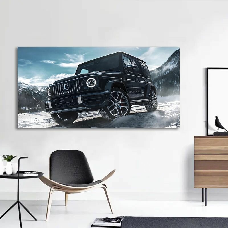 Картина "Гелик", на холсте, на подрамнике, крепление "крокодил", 40x80 см