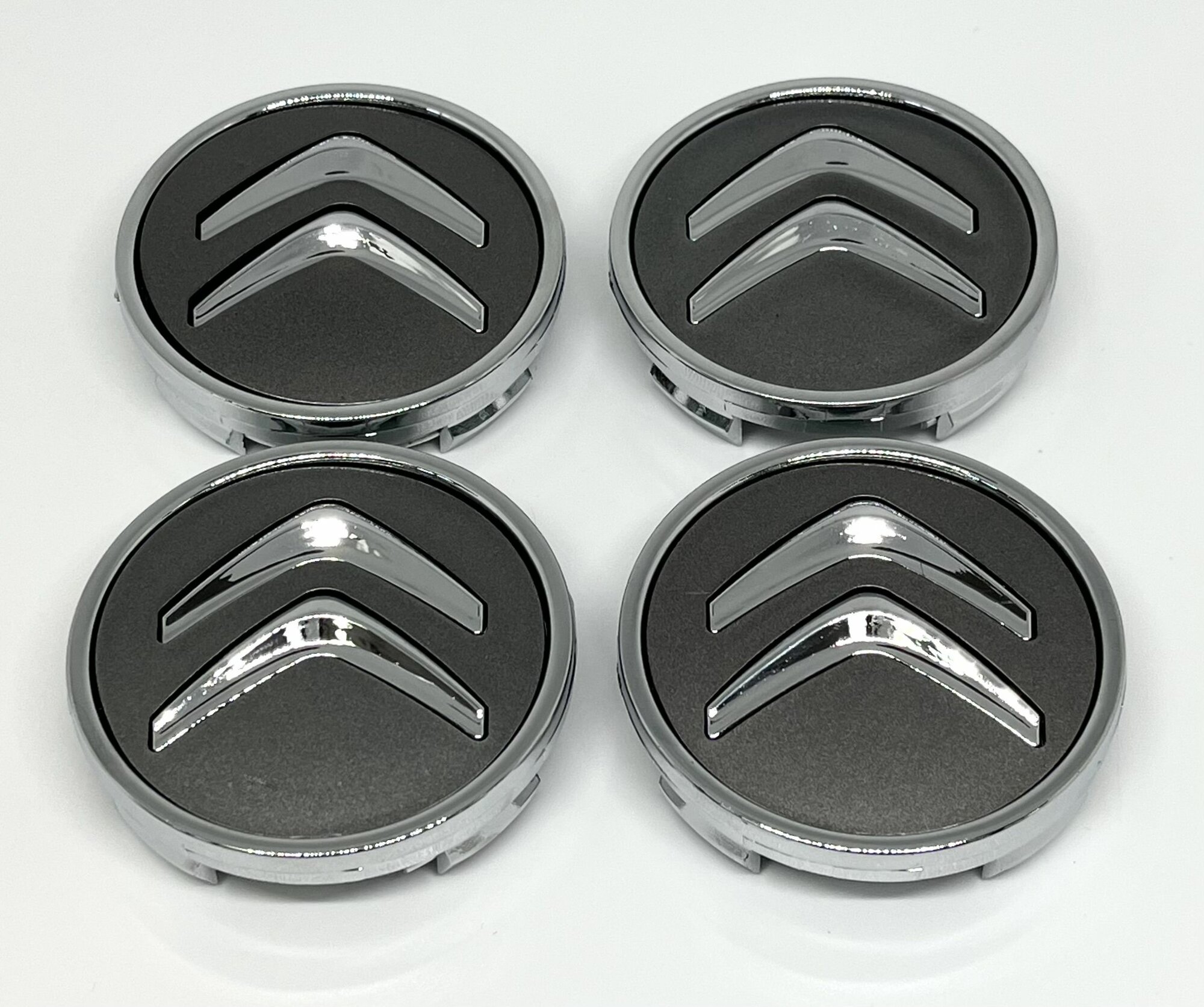 Колпачки заглушки на литые диски Citroen (Ситроен) 60мм 4 штуки серый