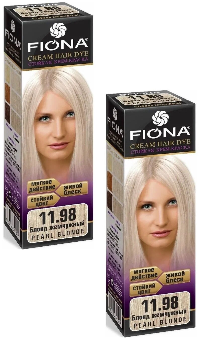 Крем-краска Fiona Блонд жемчужный 11.98/6198 , 2 шт