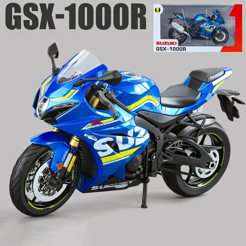 Мотоцикл Suzuki GSX-1000R 1:9, синий, металл
