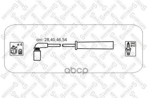 К-кт проводов зажигания DAEWOO Nubira 1.5/1.6/Lanos 1.6 97> Stellox арт. 10-30044-SX