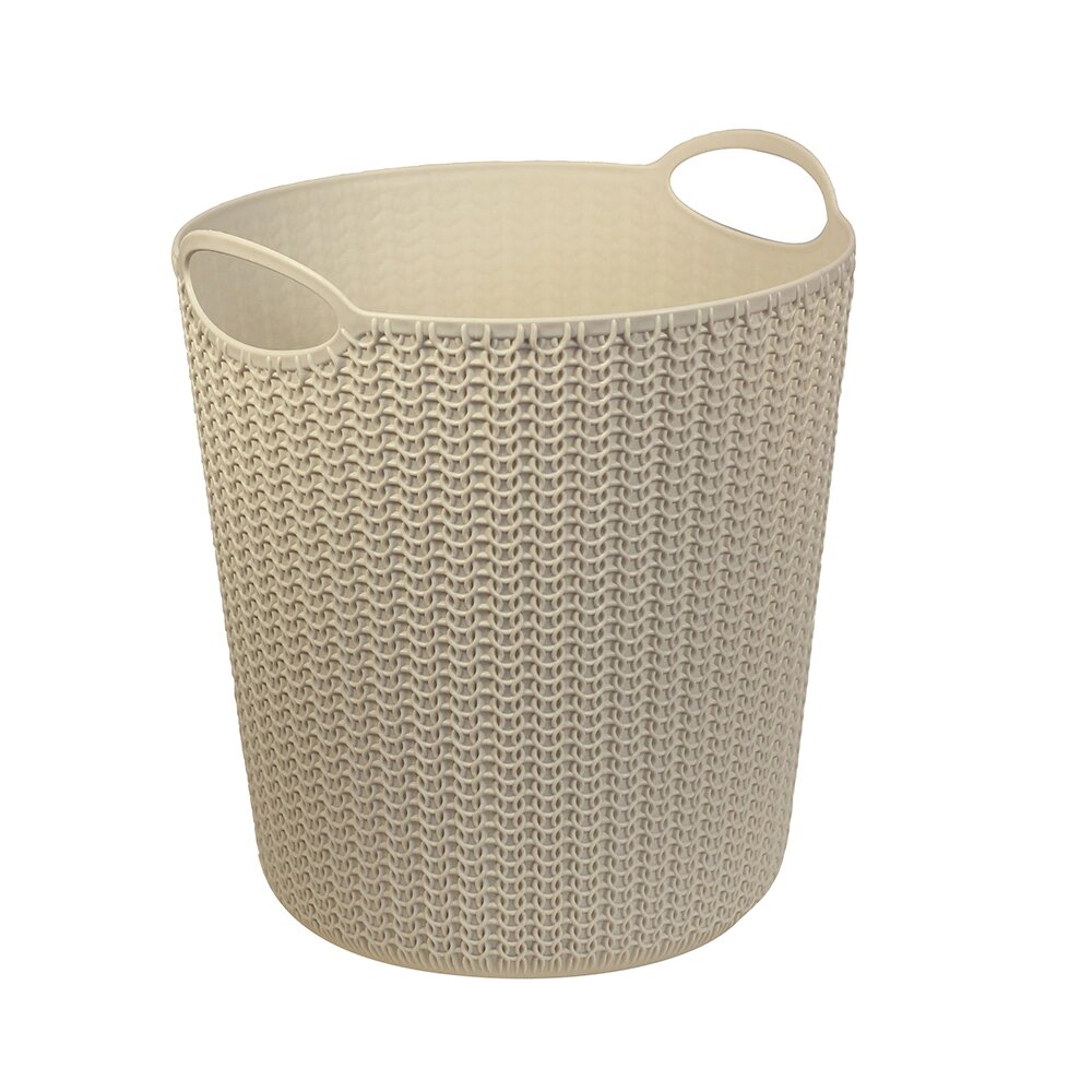 Корзина для бумаги IDEA Вязание бежевая 10 л