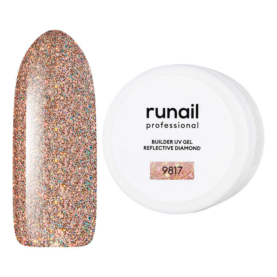 Светоотражающий гель ruNail REFLECTIVE DIAMOND №9817, 15 г
