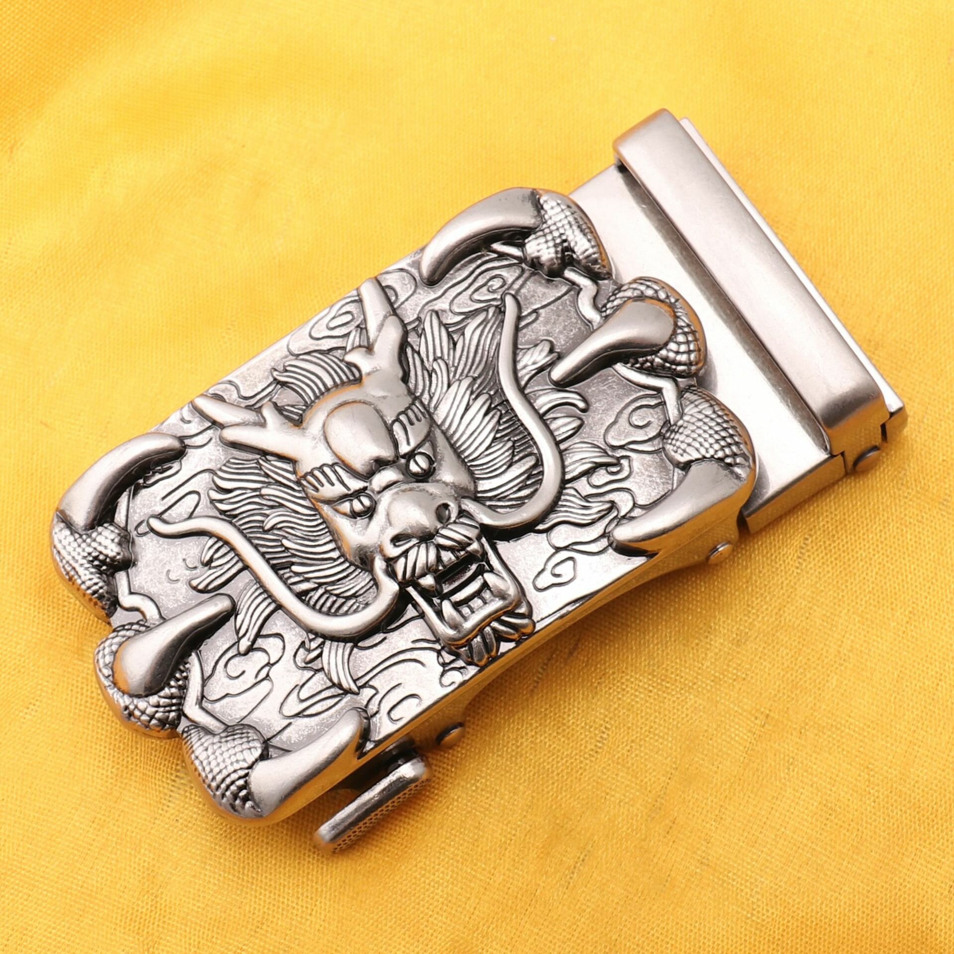 Пряжка Hongsheng Business Faucet Belt Head 4.0, цинковый сплав, ретро, серебристая