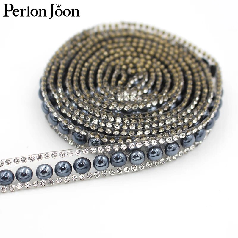 Декоративная лента Perlon Joon, серебряная, 05