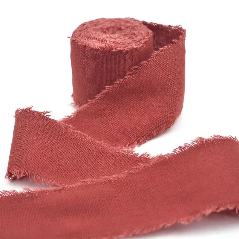 Хлопковая льняная лента 4 см х 5 м