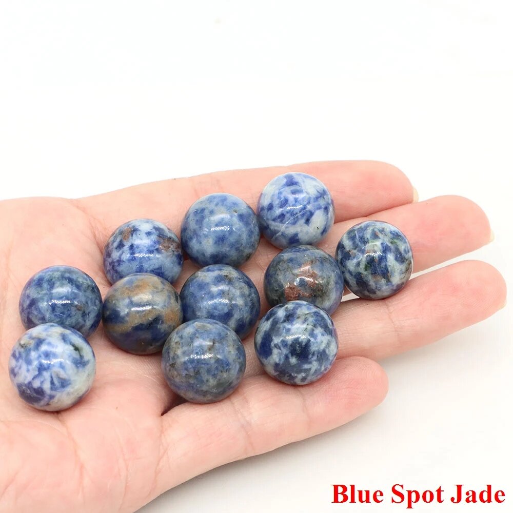 Хрустальная сфера Аметист Обсидиан 16 мм Темно-синий, 1 PC, Blue Spot Jade