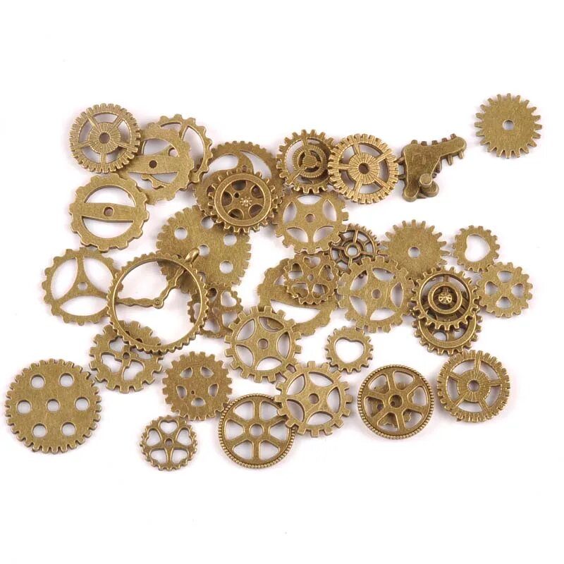 Металлические подвески и шестерни стимпанк 30 шт bronze