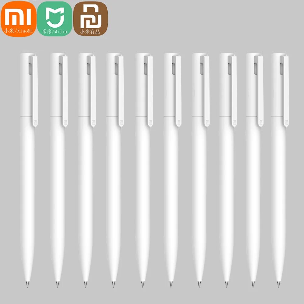 Гелевая ручка Xiaomi Mijia 0.5 мм, черная или красная Белый, 10pcs pen