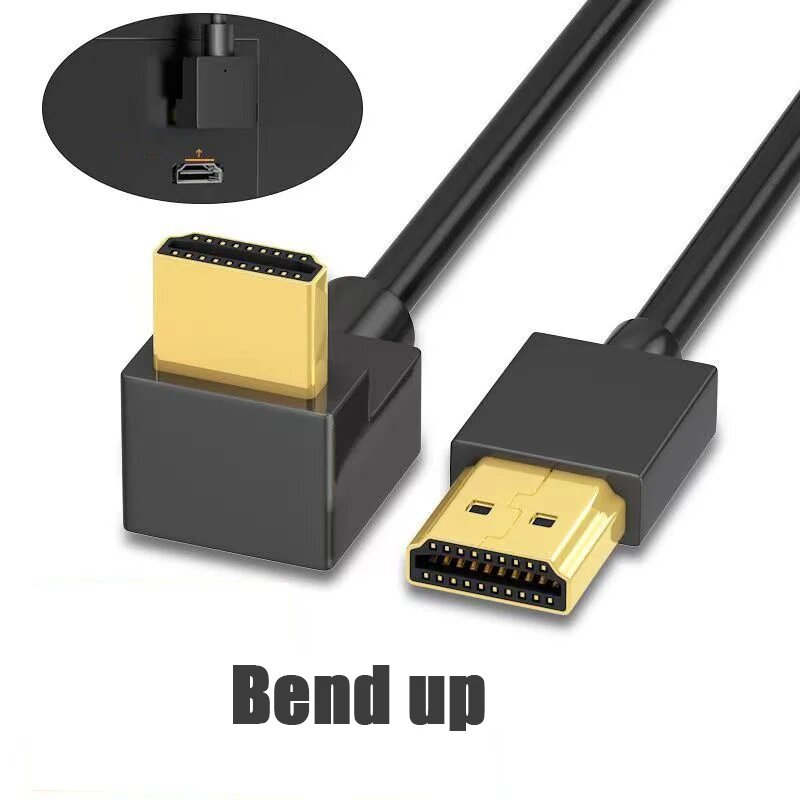 HDMI удлинительный кабель jiansu F F up bend, 0.3m