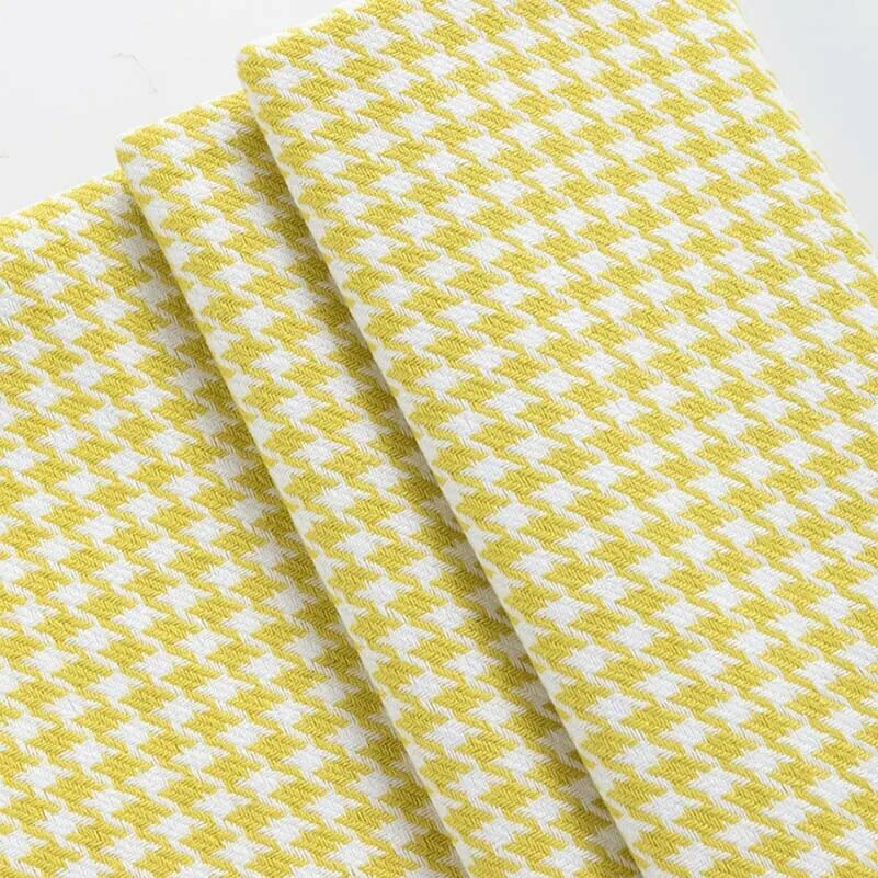 FABILL Ткань «гусиная лапка» полиэстер 0.5 м Светло-желтый, S 10