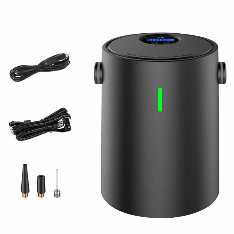 Воздушный компрессор, портативный мини-надувной насос, ручной насос для шин, цифровой ЖК-дисплей автомобильных велосипедных надувные лодки