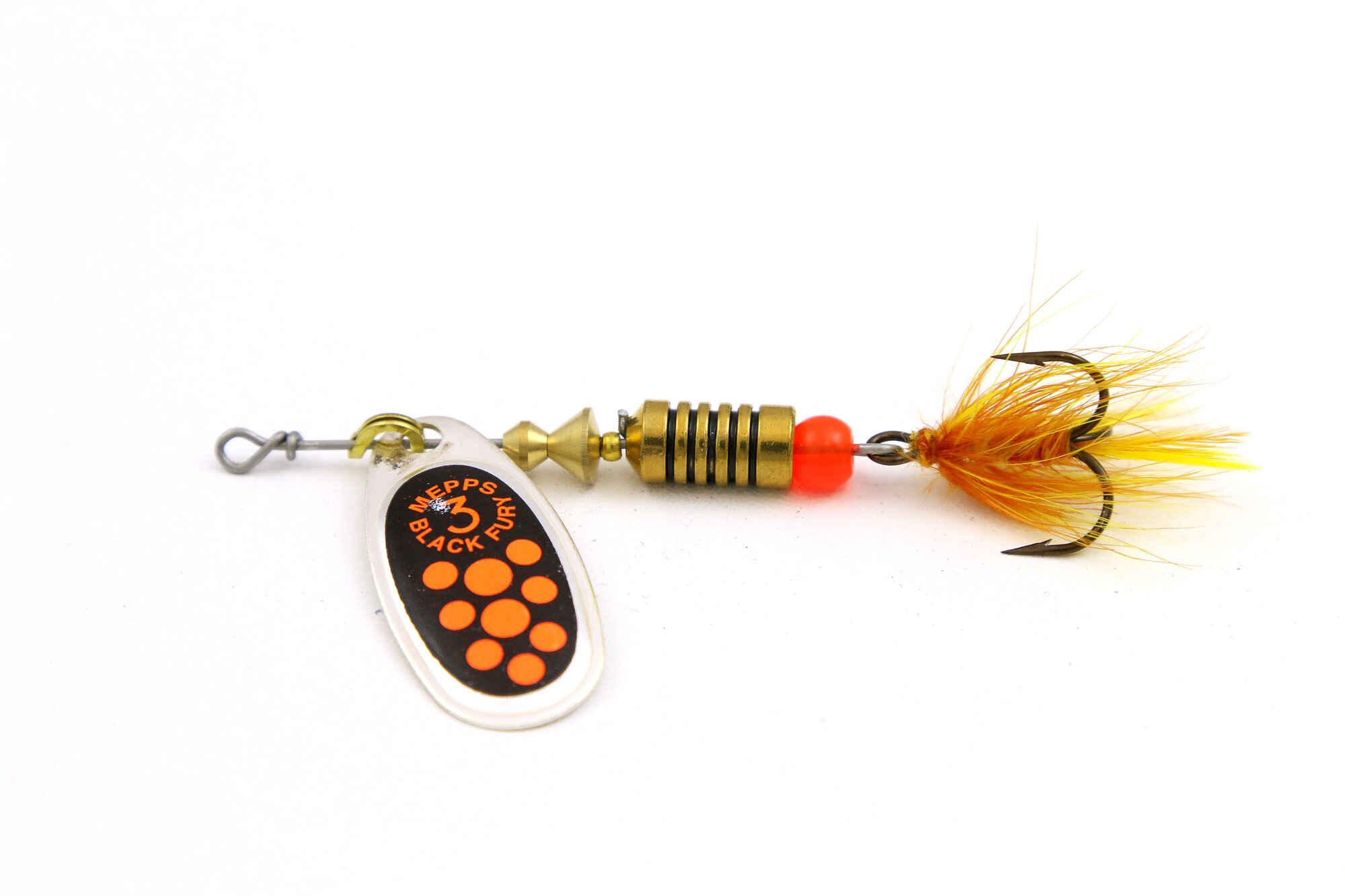Блесна вращающаяся MEPPS Black Fury Mouche 8.0г №4 #S bl or