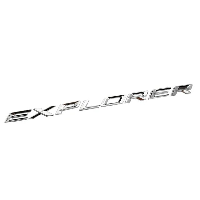 Автомобильный 3D металлический передний капот, слова, буквы, логотип, наклейки, эмблема, значок, наклейка для Explorer 2020 2021 2022 2023, аксессуары Gloss silver