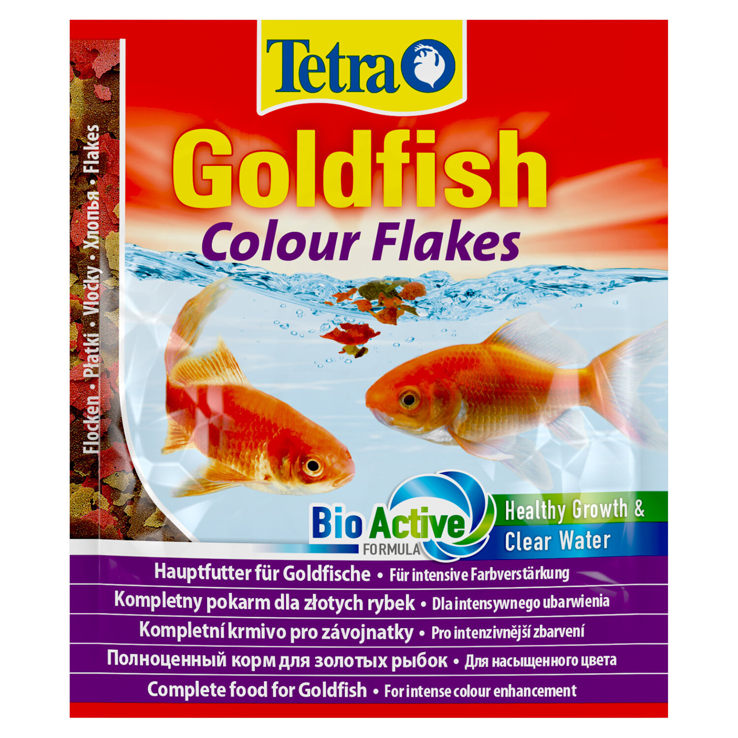 TetraGoldfish Colour сухой корм в хлопьях для улучшения окраса золотых рыб 12 г (sachet)