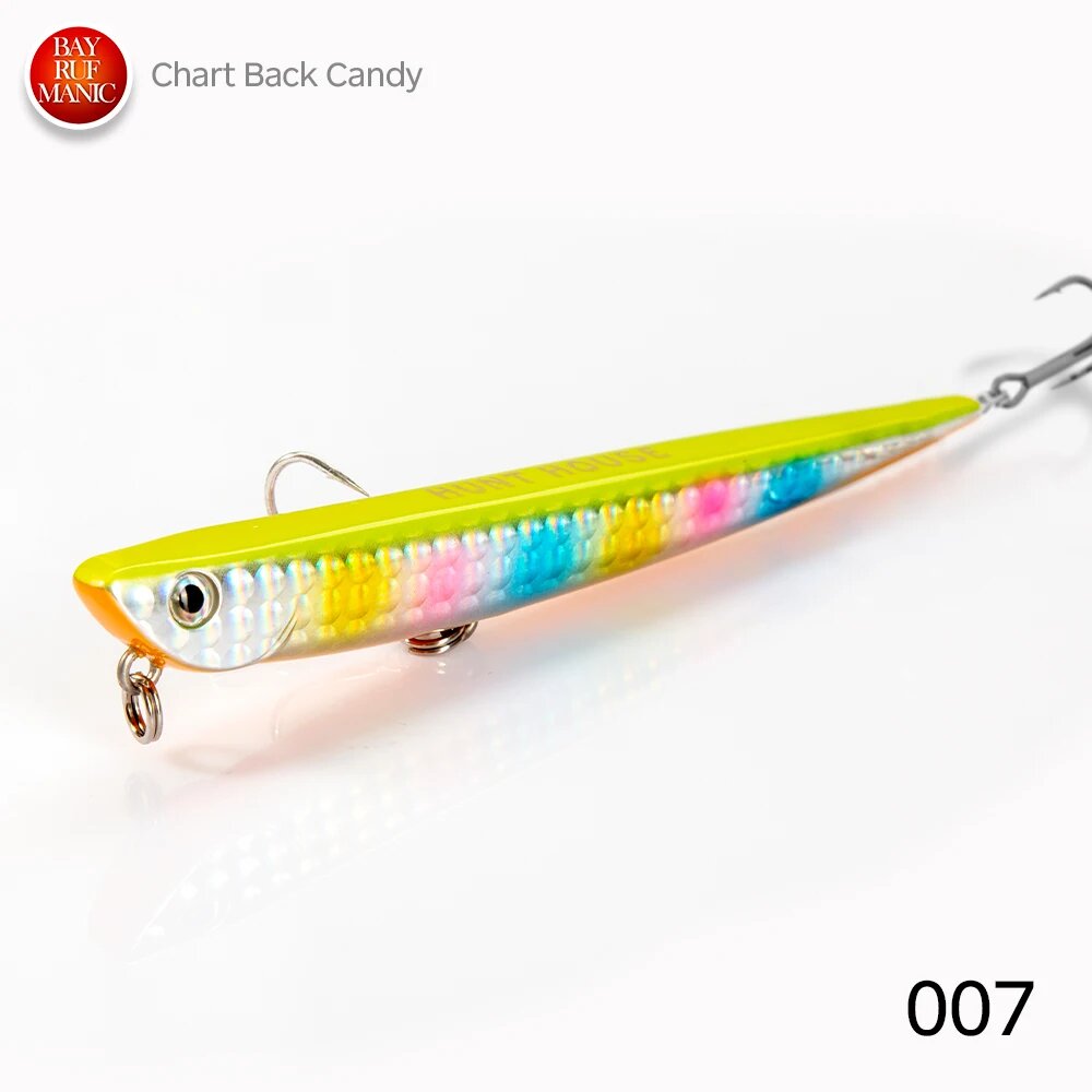 Hunthouse Bay RUF MANIC тонущий карандаш 75/99/155 мм 8/18.5/31.5 г для морской 155mm 31.5g, 007