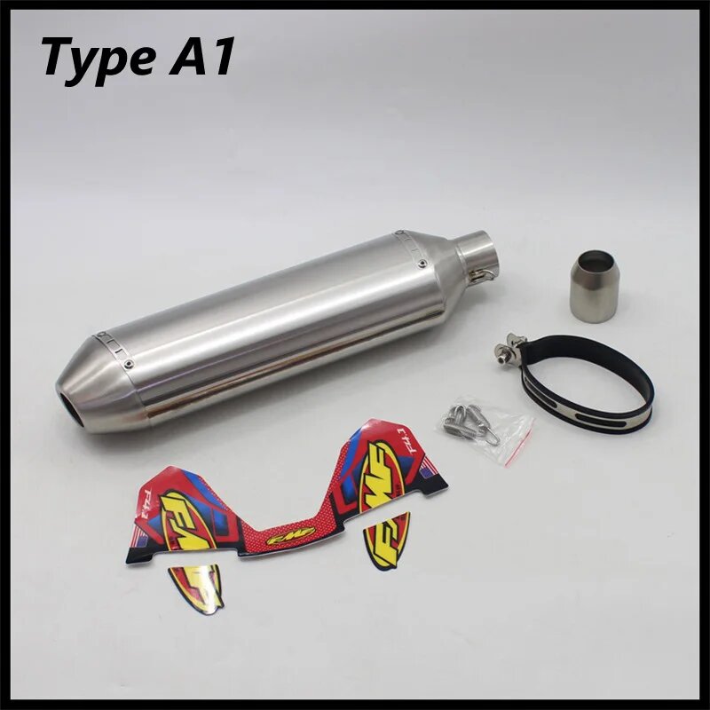 Впускной глушитель выхлопной трубы мотоцикла 51 мм FMF универсальный для мотокросса для KTM 450 EXC WR450 RC390 CRF150F CRF250F и т. д. Type A1