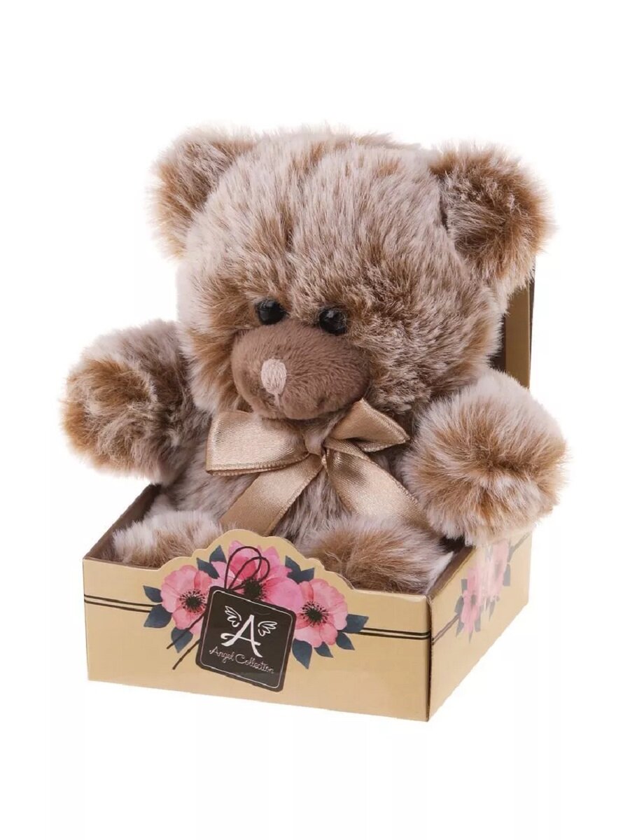 Мягкая игрушка Angel Collection Мишка Пушистик, 14 см, коричневый 682253