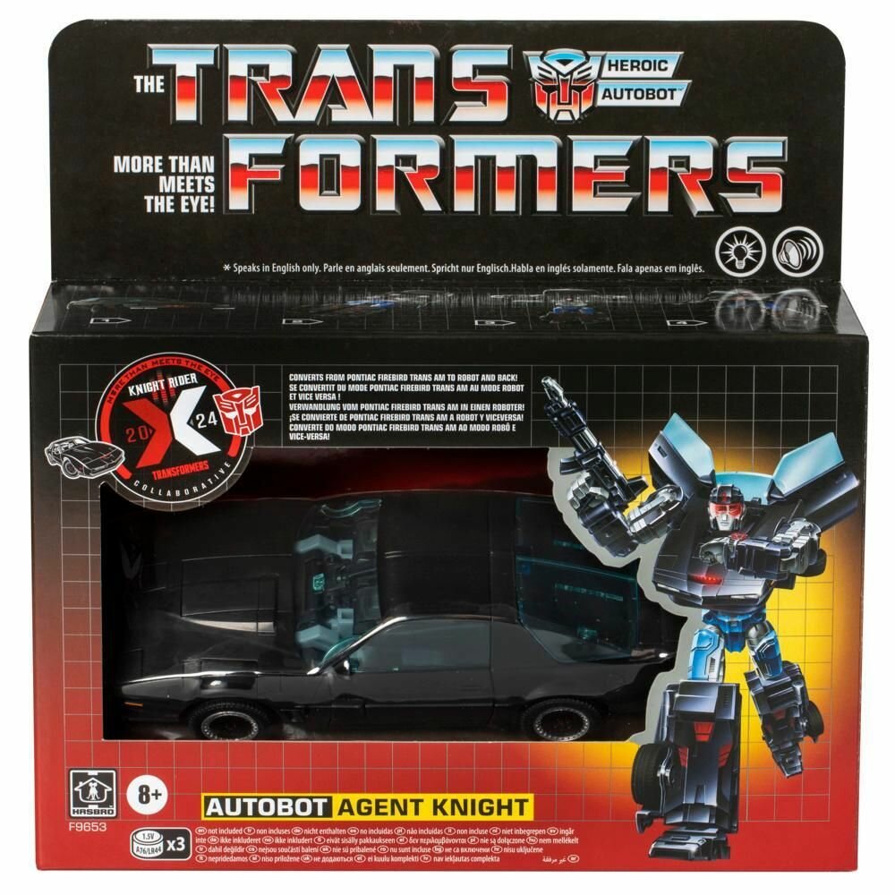 Трансформеры игрушки Hasbro Transformers Collaborative Knight Rider x Transformers Autobot Agent Knight 16.5cm F9653